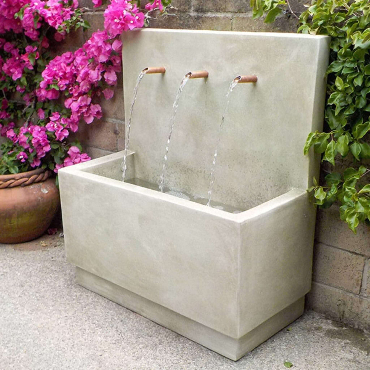 Tribus Concrete Wall Fountain - Giannini Garden Ornaments