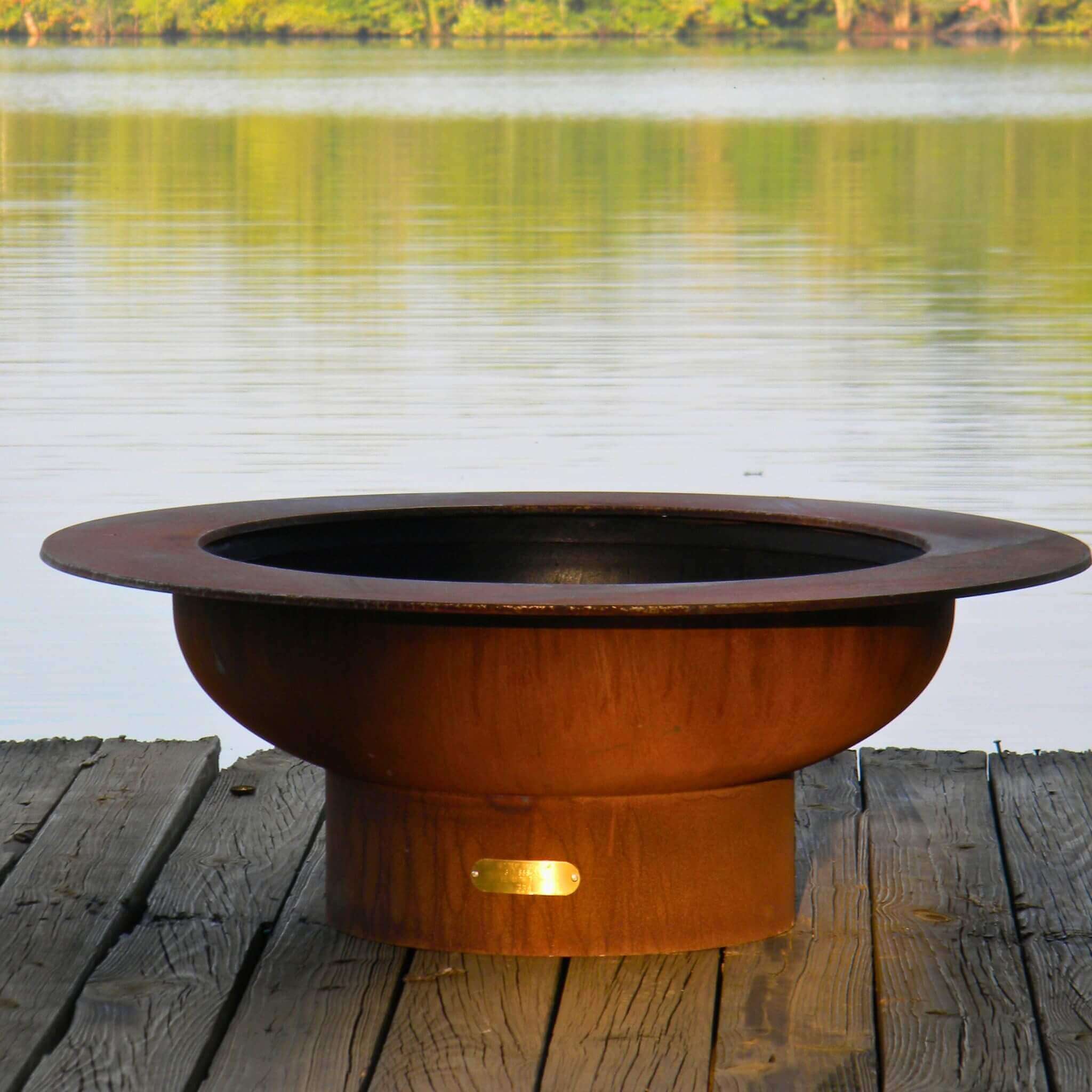 Saturn Wood Burning Fire Pit in Steel - Fire Pit Art