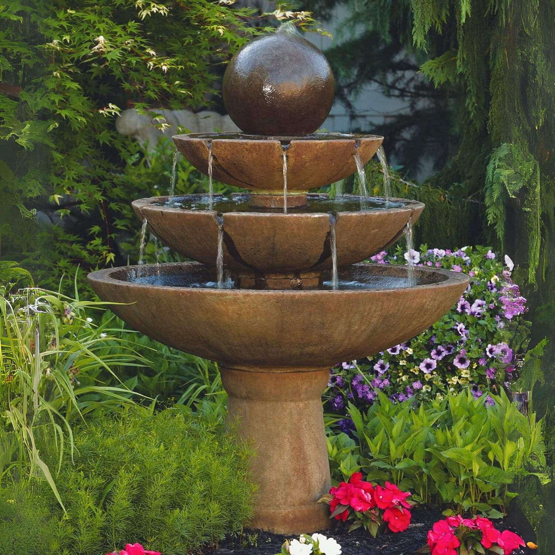 Tranquility Sphere 3-Tier Fountain - Massarellis
