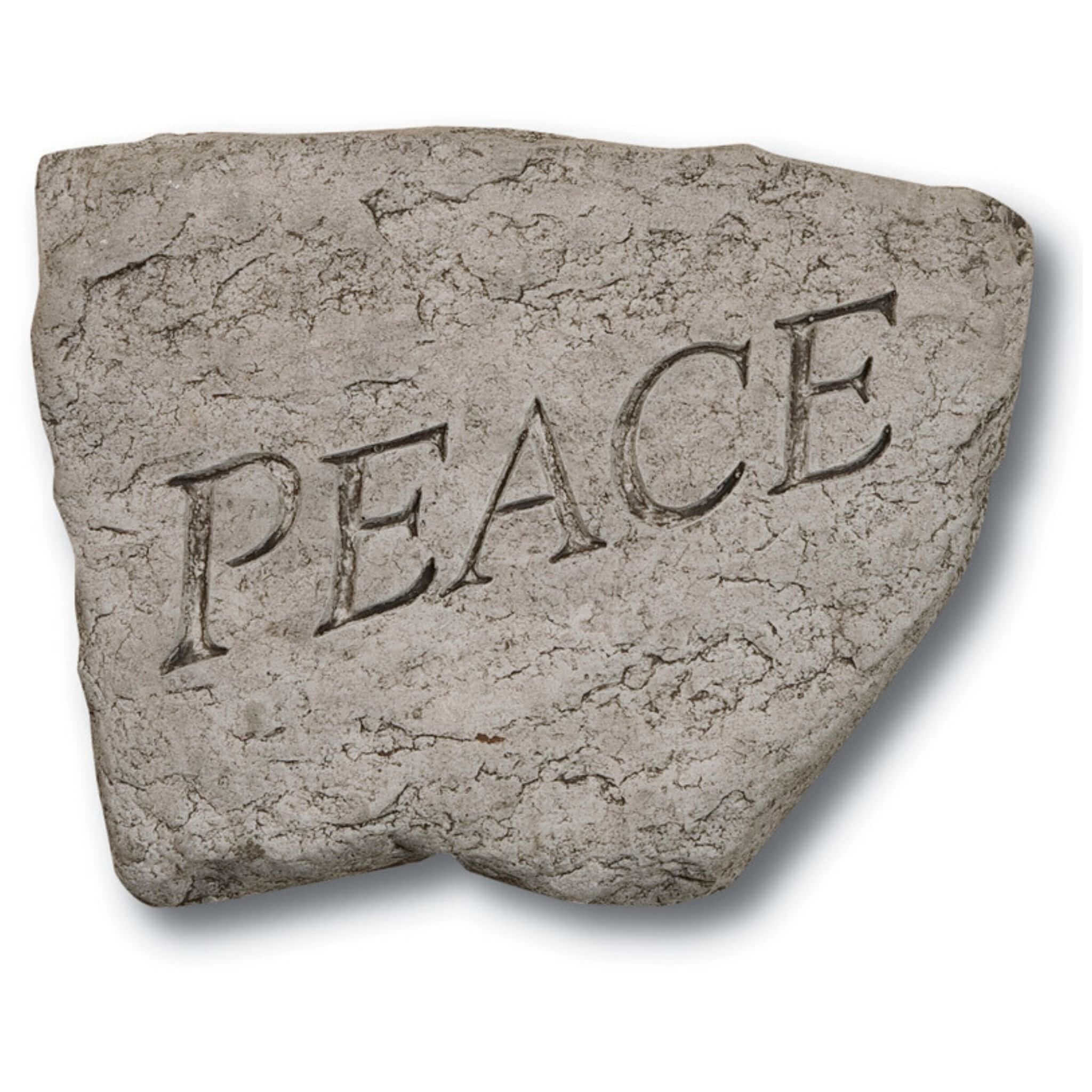 PEACE Concrete Garden Stone - Massarellis