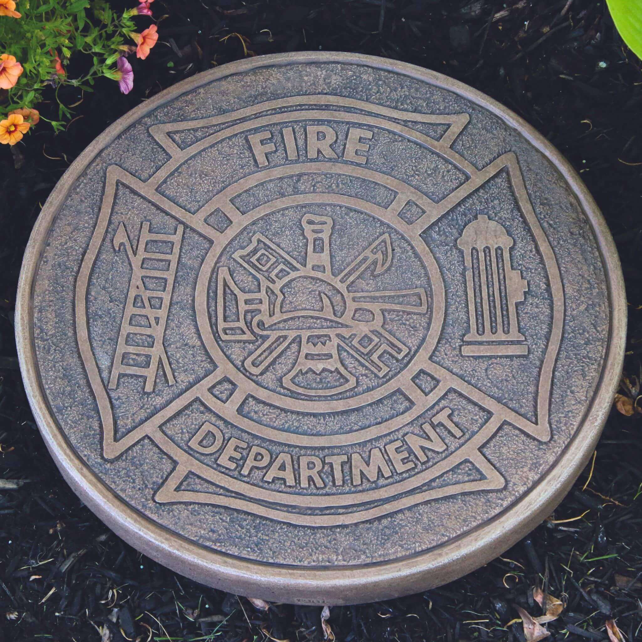 Fire Department Concrete Stepping Stone - Massarellis #1901