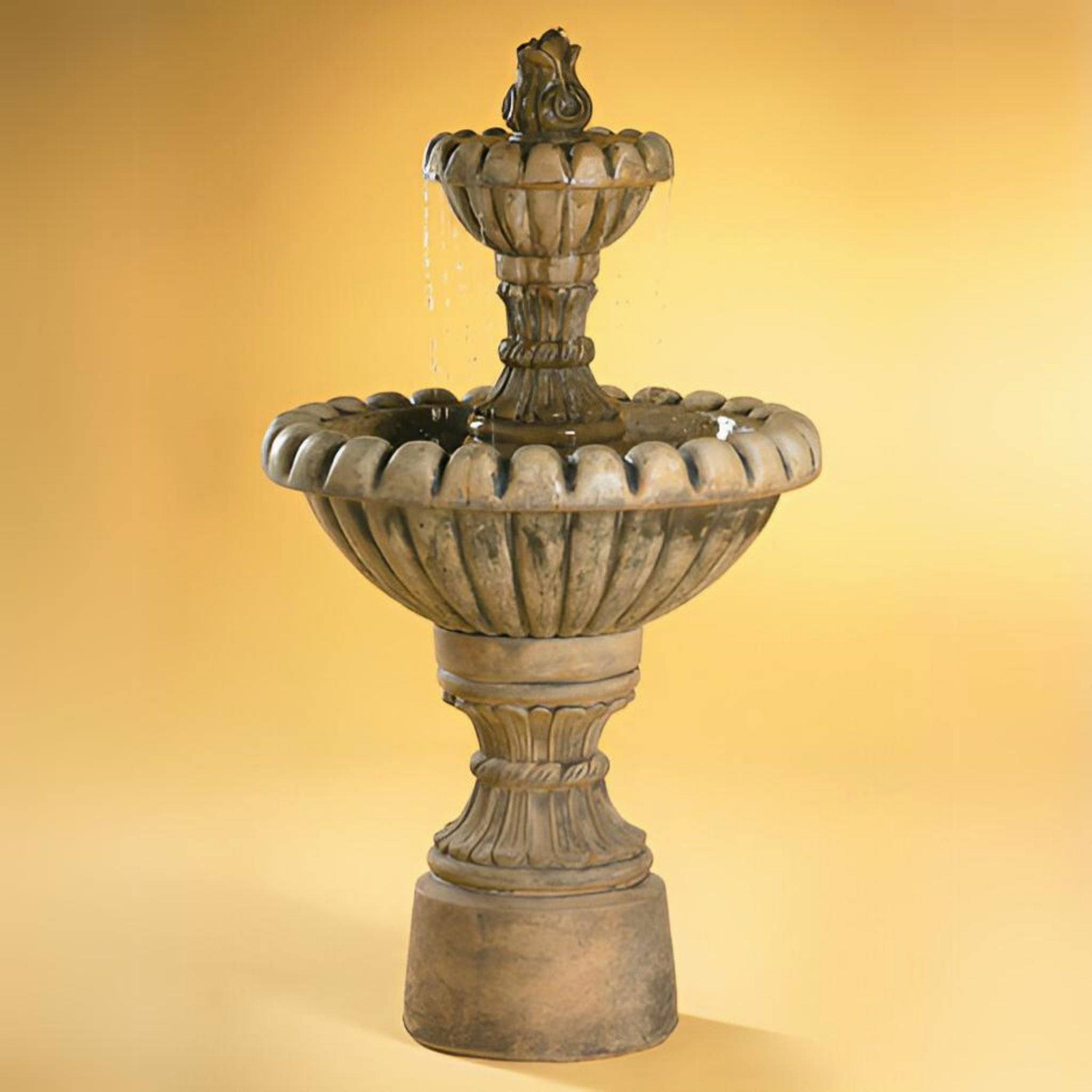Marsala 2-Tier Concrete Fountain - Fiore Stone