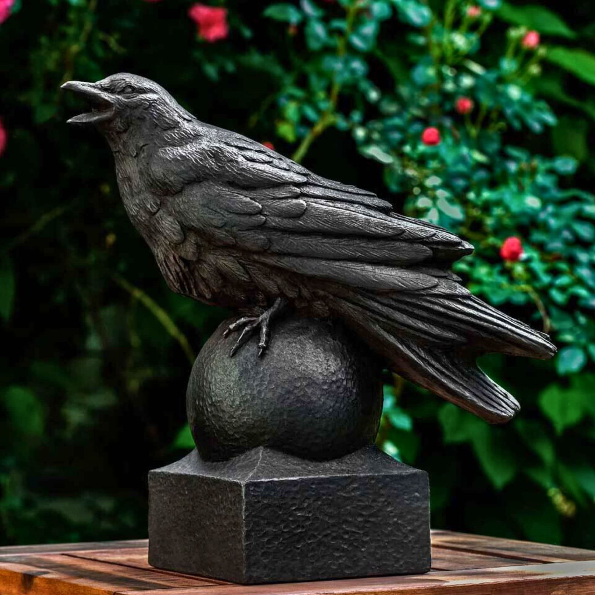 Corvus Concrete Garden Statue - Campania