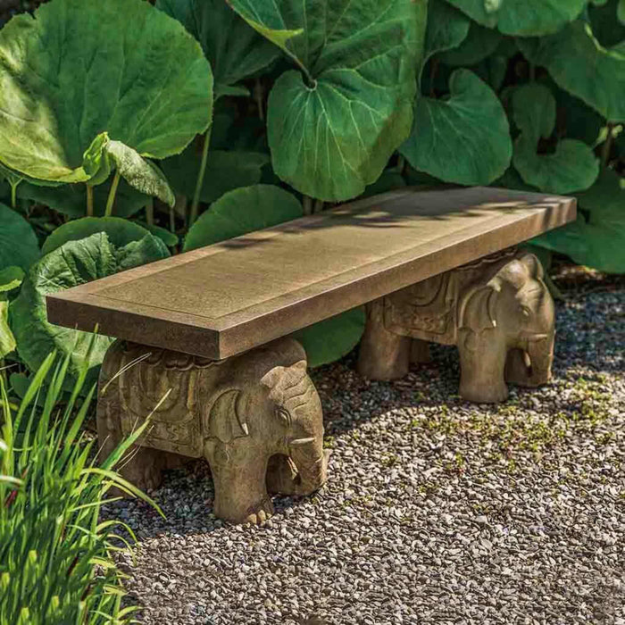 Elephant Concrete Outdoor Bench - Campania