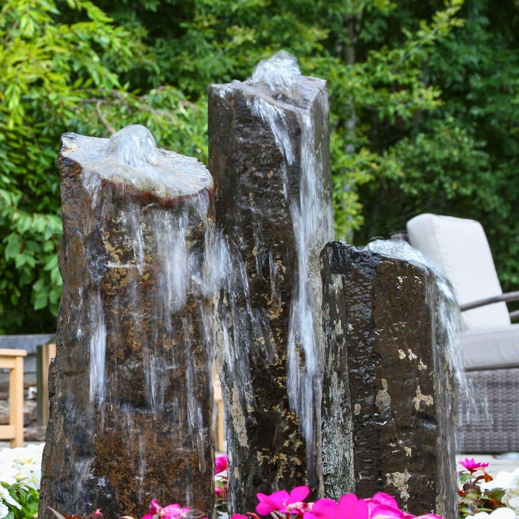 Rustic Basalt 3-Column Fountain Kit - Blue Thumb
