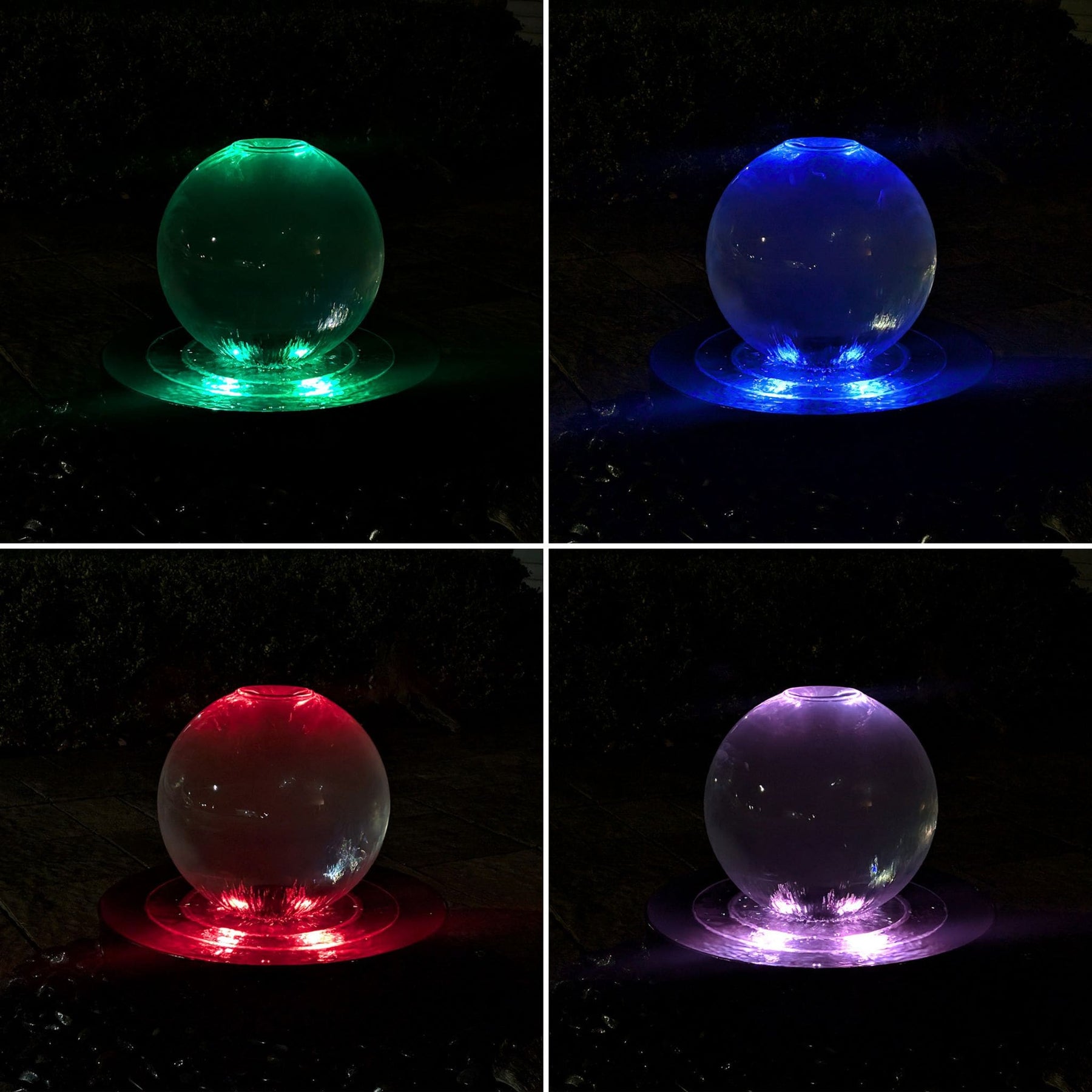 Crystal Sphere (14" dia.) Water Fountain - Blue Thumb