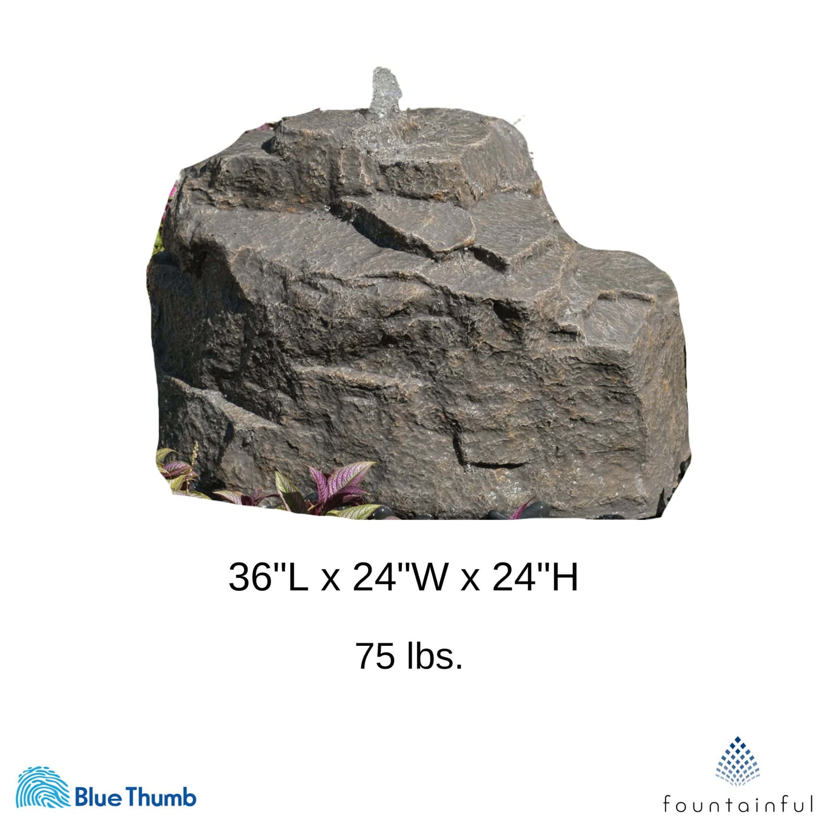 GFRC Faux Rock Bubbling Boulder Fountains - Fountainful